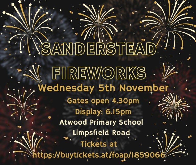Fireworks at Atwood School – Sanderstead Residents' Association